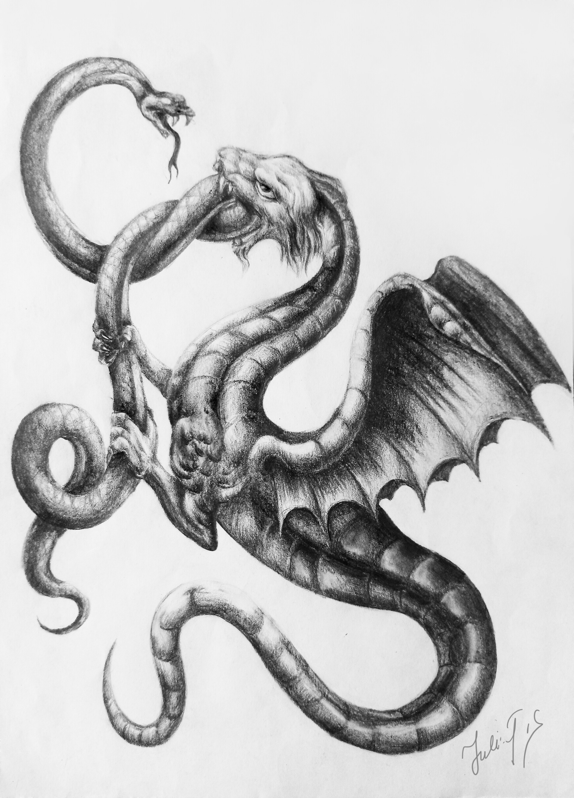 ArtStation - Serpent vs dragon