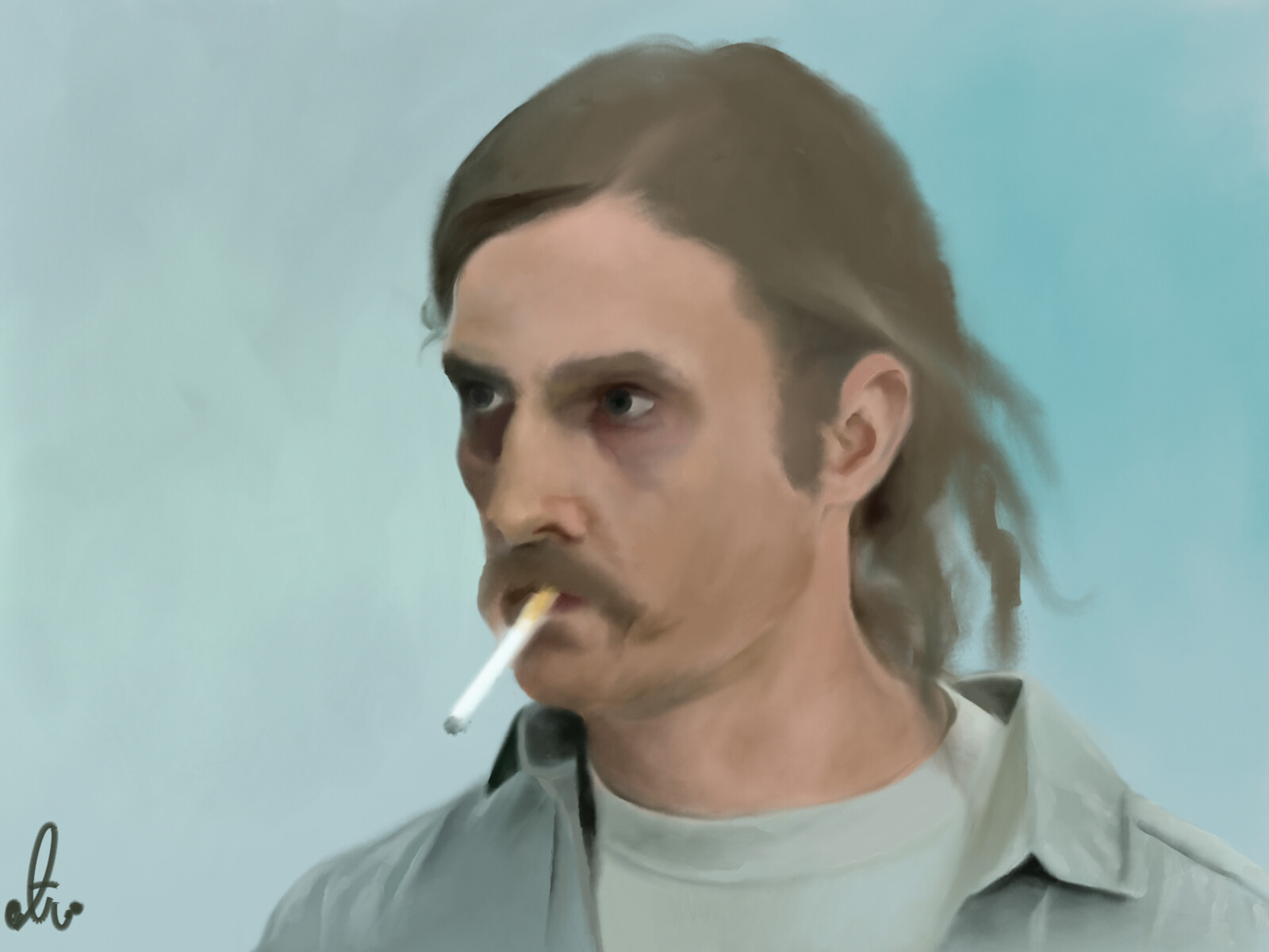 Matthew Mcconaughey True Detective Smoking