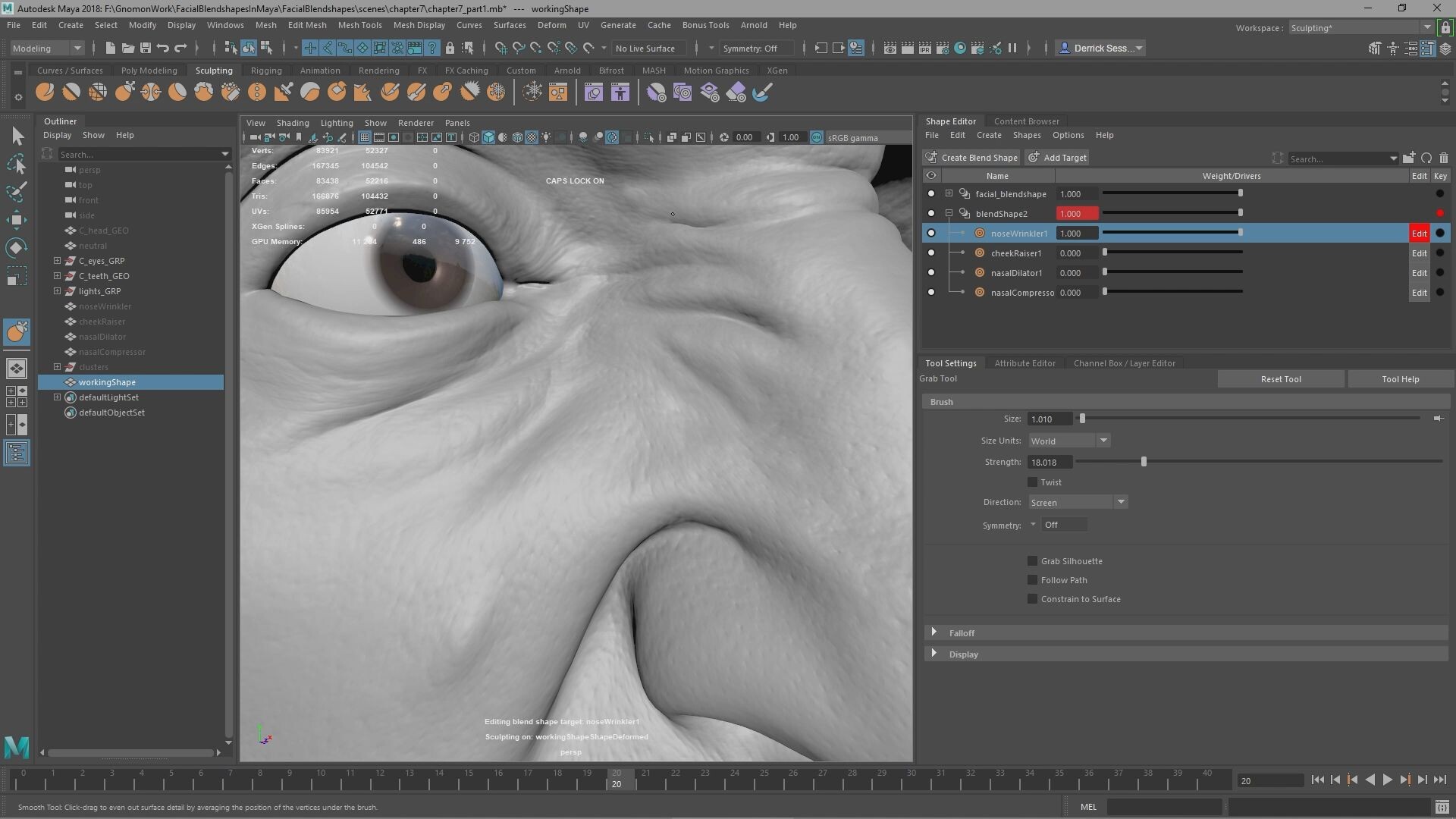 Derrick Sesson - Introduction to Creating Facial Blendshapes in Maya