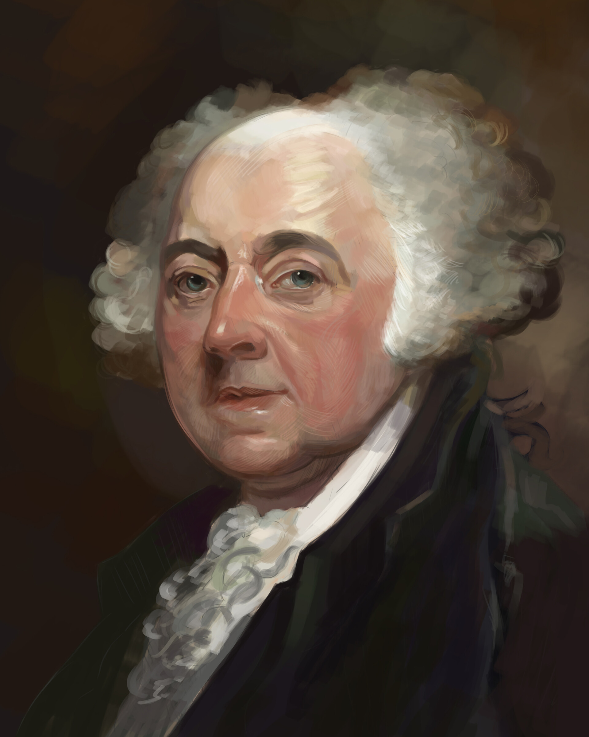 ArtStation - Digital Painting of John Adams