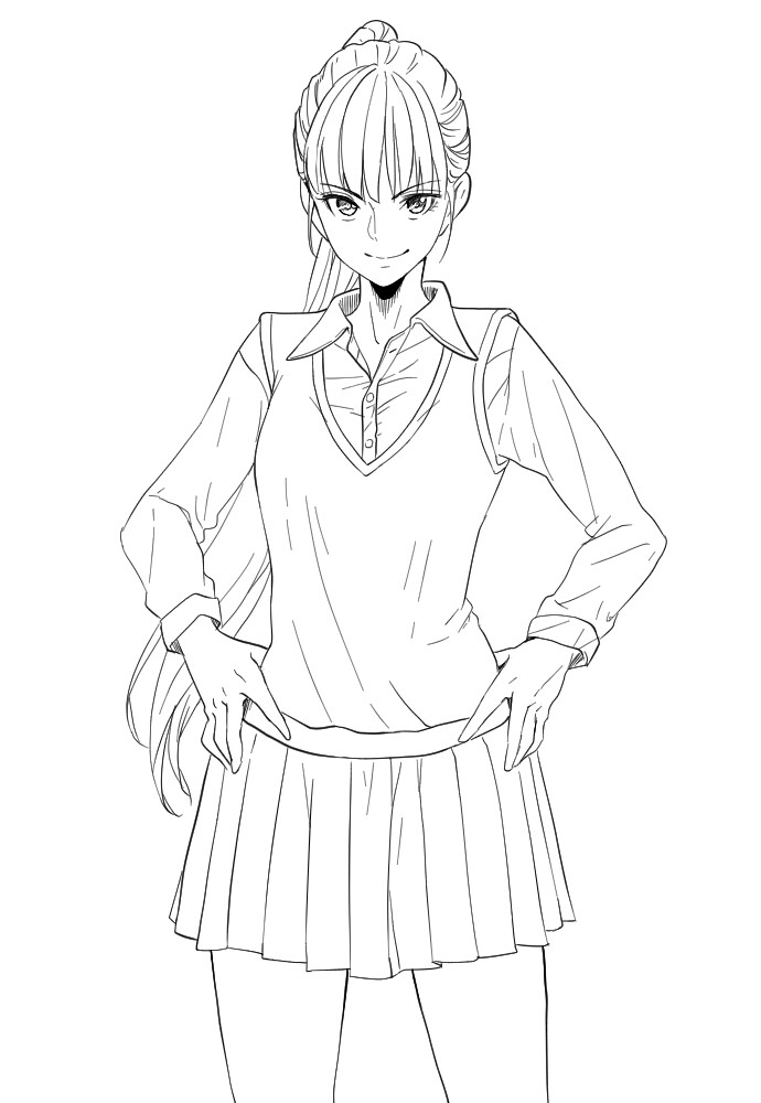 how to draw manga school uniform