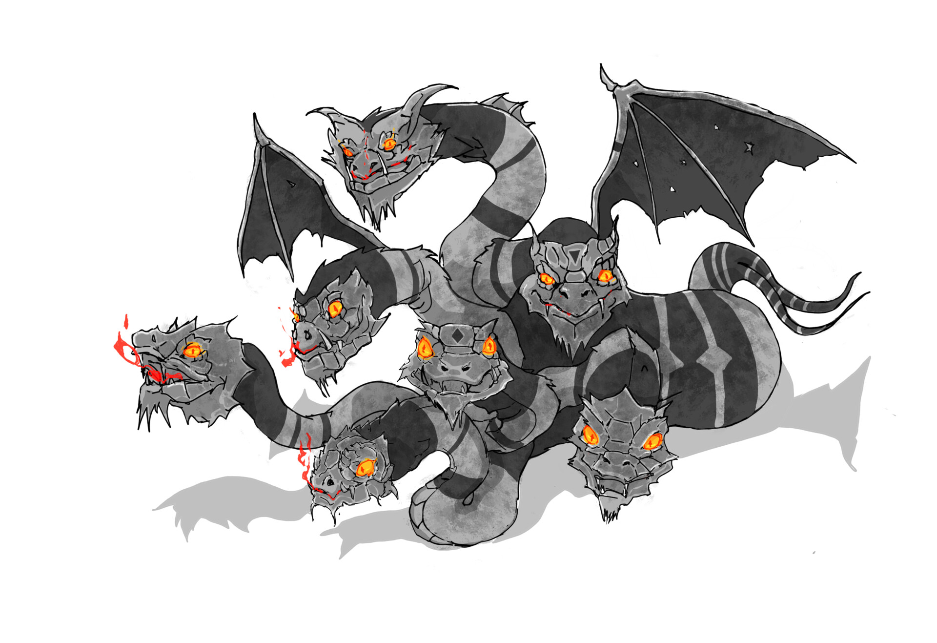 ArtStation - 7 Headed Serpent