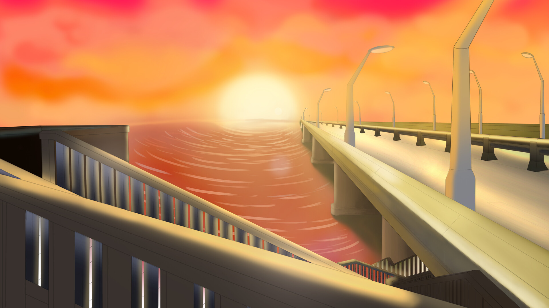 ArtStation - Sun, Sky, Bridge