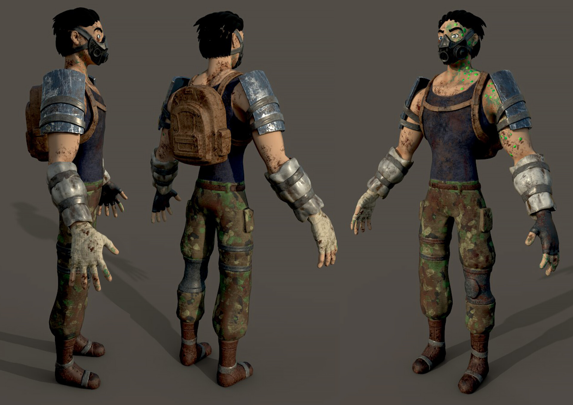 ArtStation - Soldier in a post-apocalyptic world