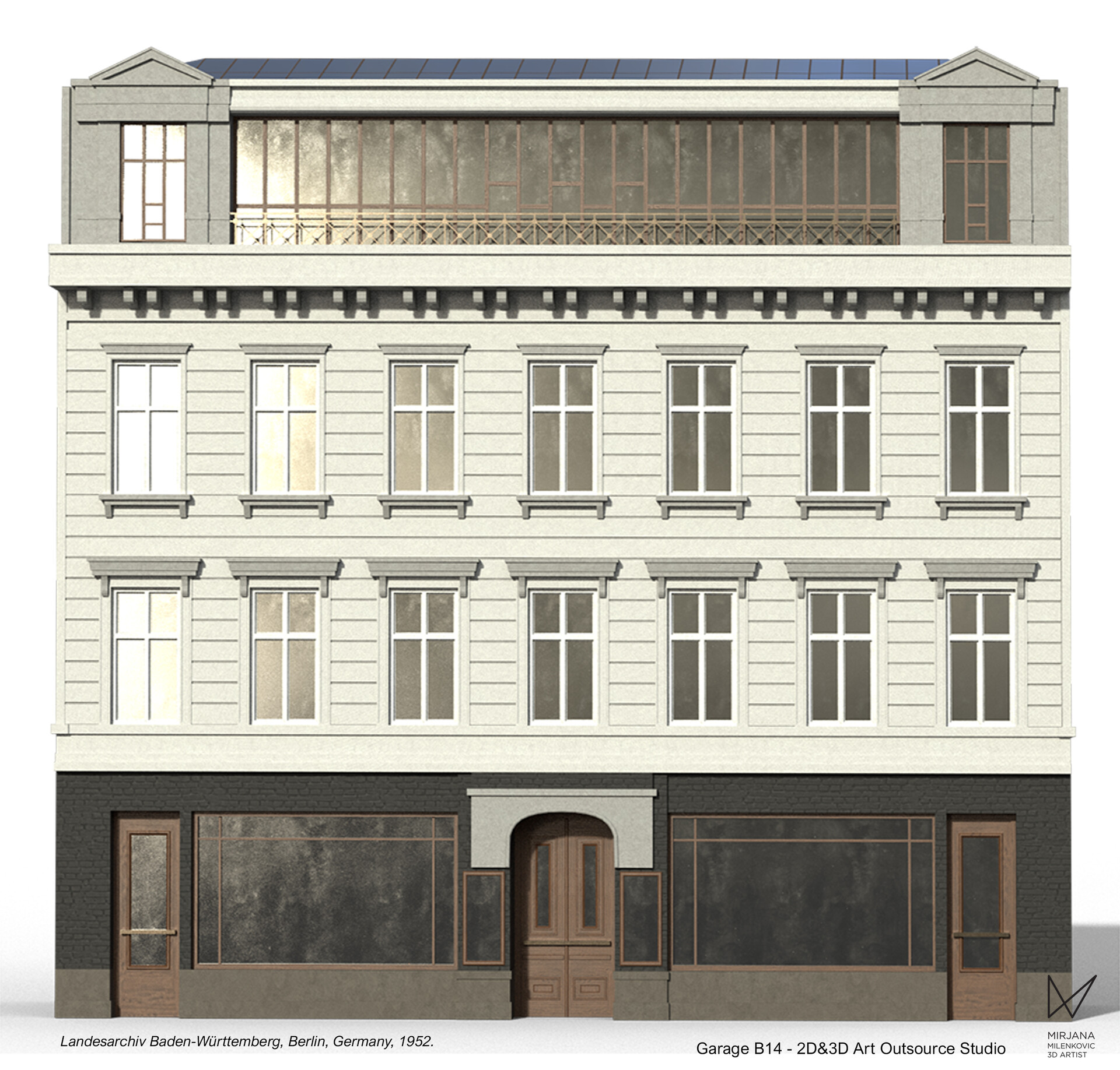 ArtStation - High poly model of building - Landesarchiv Baden-Württemberg