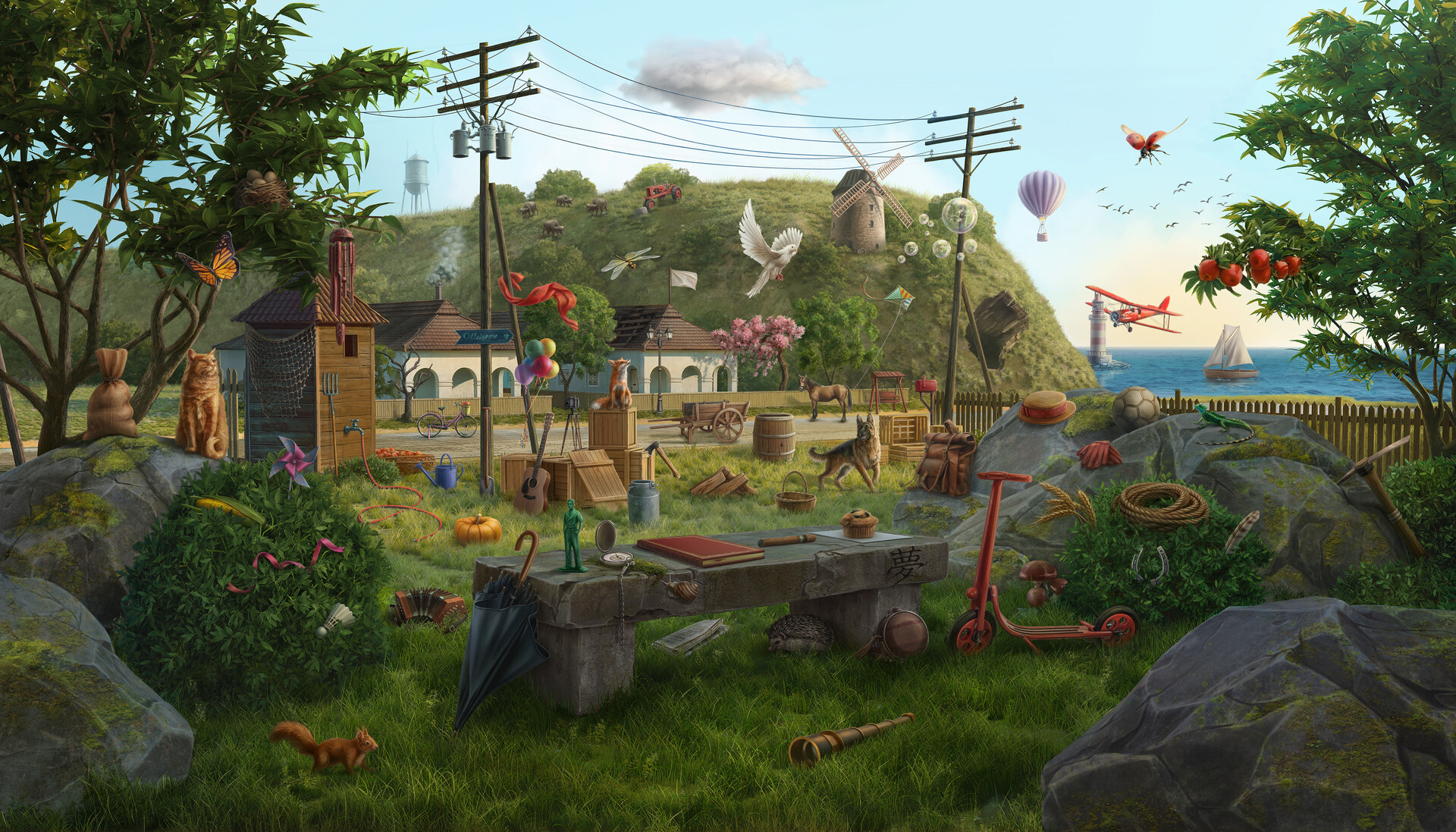 ArtStation - Landing strip, hidden objects game scene made for June's ...