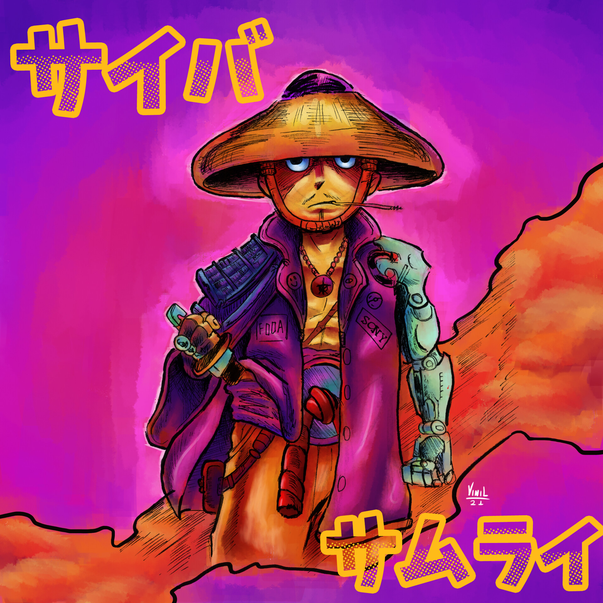 ArtStation - Cyber-Samurai