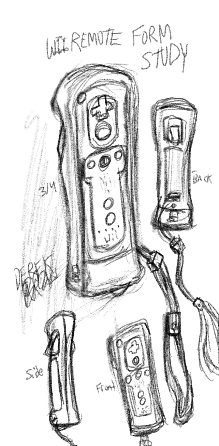 ArtStation - Wii Remote Form Study Sketches