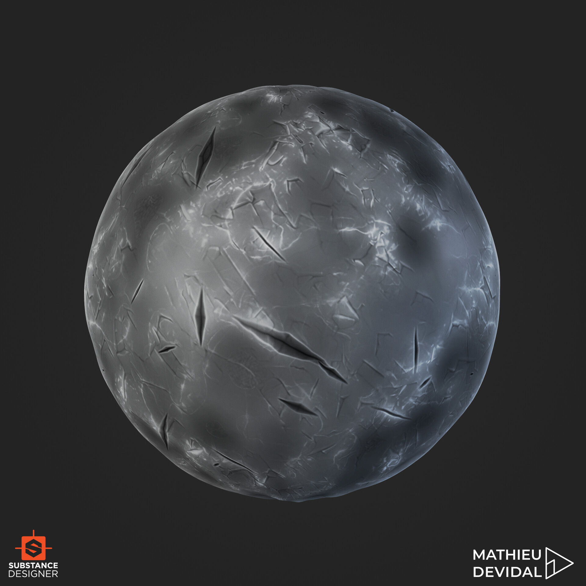 ArtStation - Stylized Metal Iron Material - Substance Designer