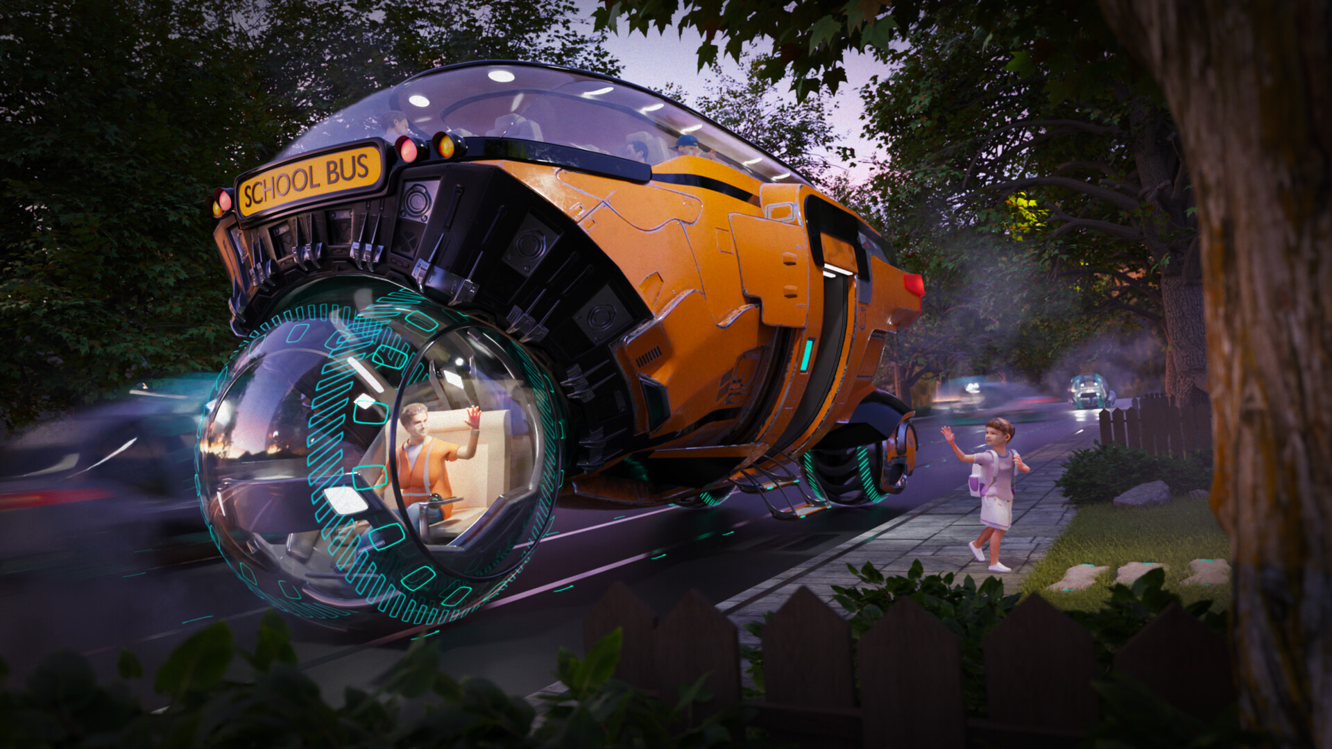 ArtStation - Future Transport Entry "School Bus"