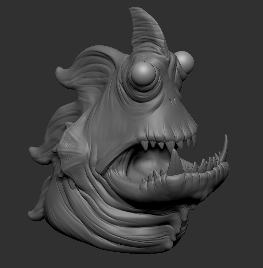 ArtStation - Fish Creature Quick Sculpt