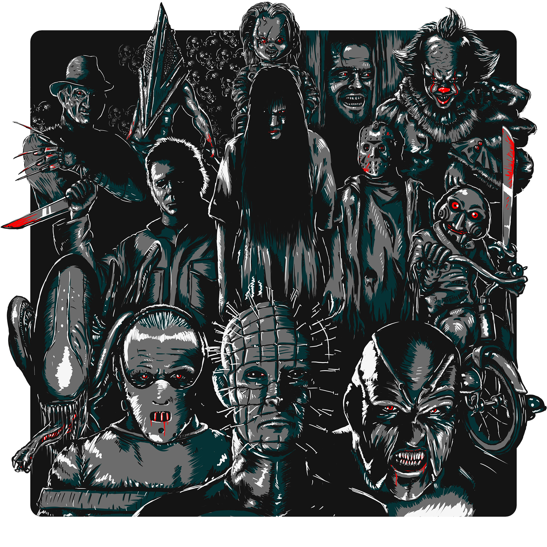 Movie Villains Collage