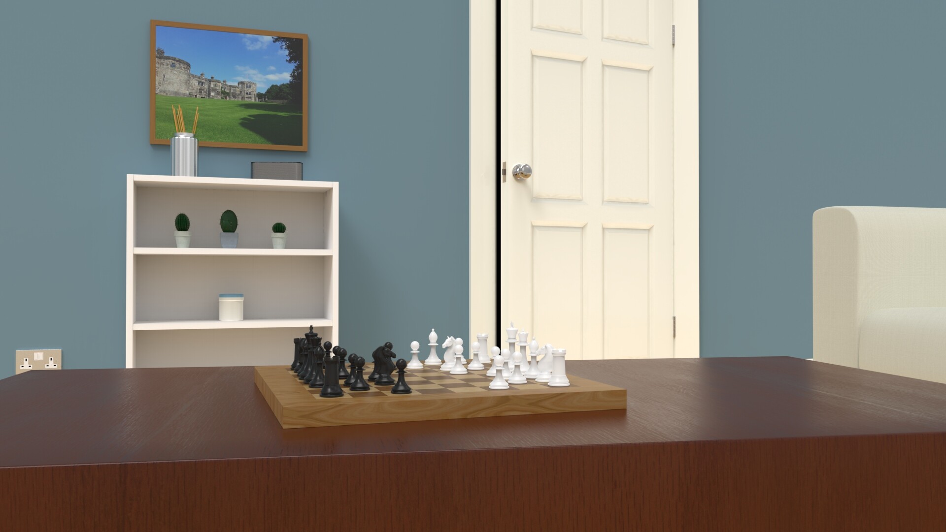 ArtStation - Chess set in Living Room