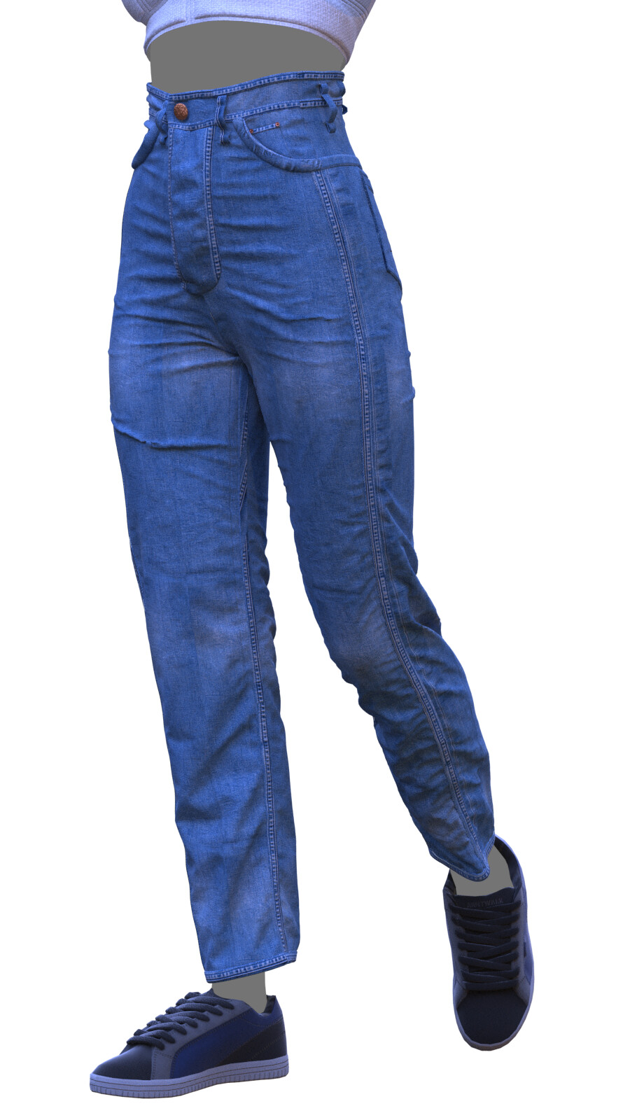 ArtStation - REALISTIC JEANS AND TOP, Anna