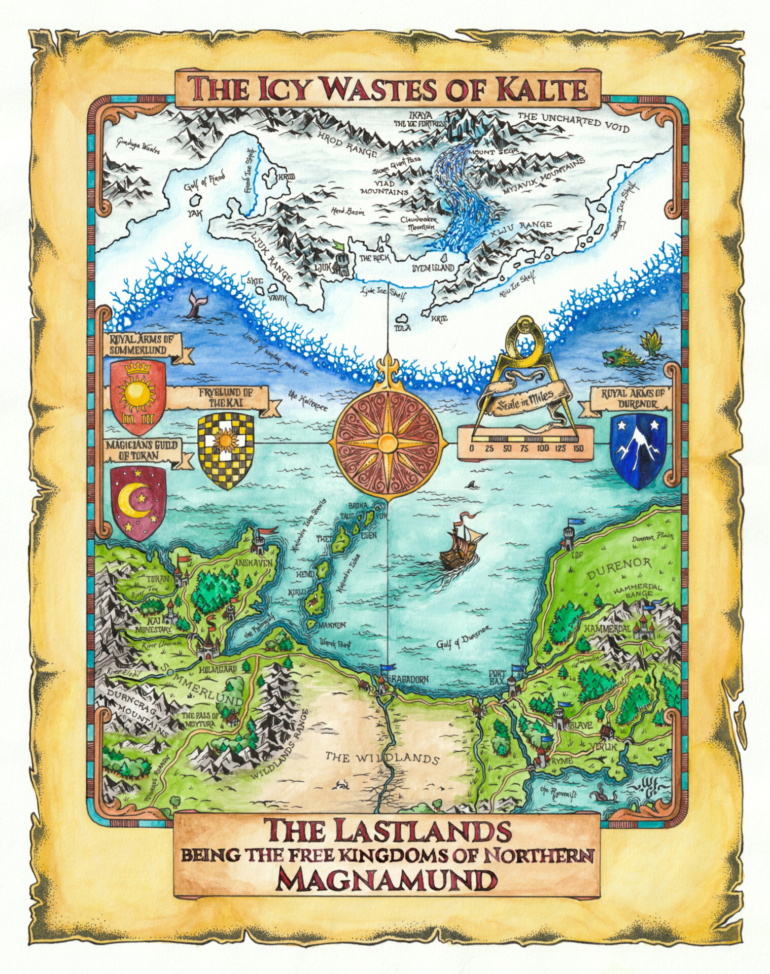 ArtStation - Map of Kalte and the Lastlands