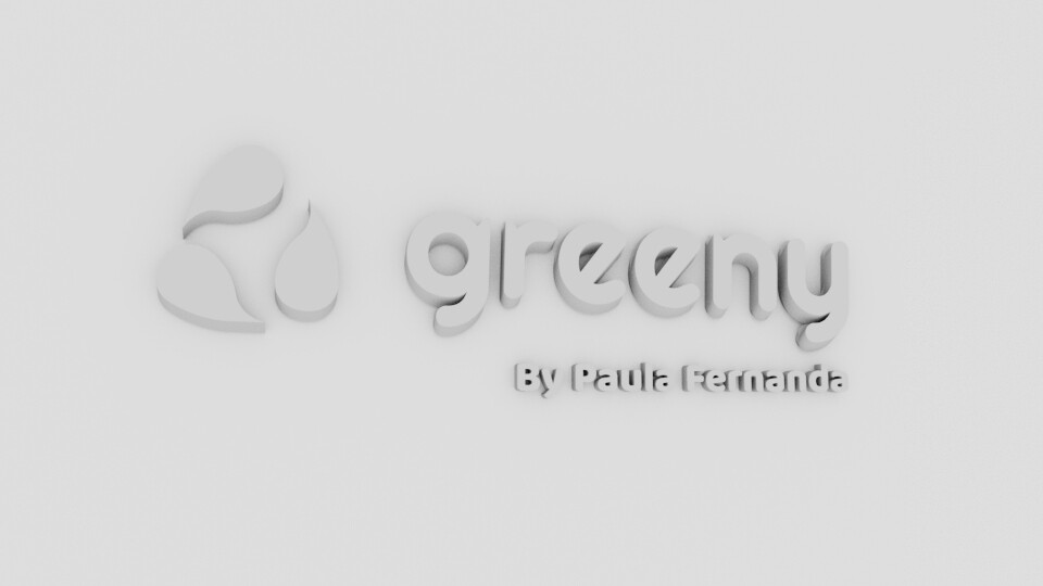 ArtStation - Logo Greeny - Modelagem 3D