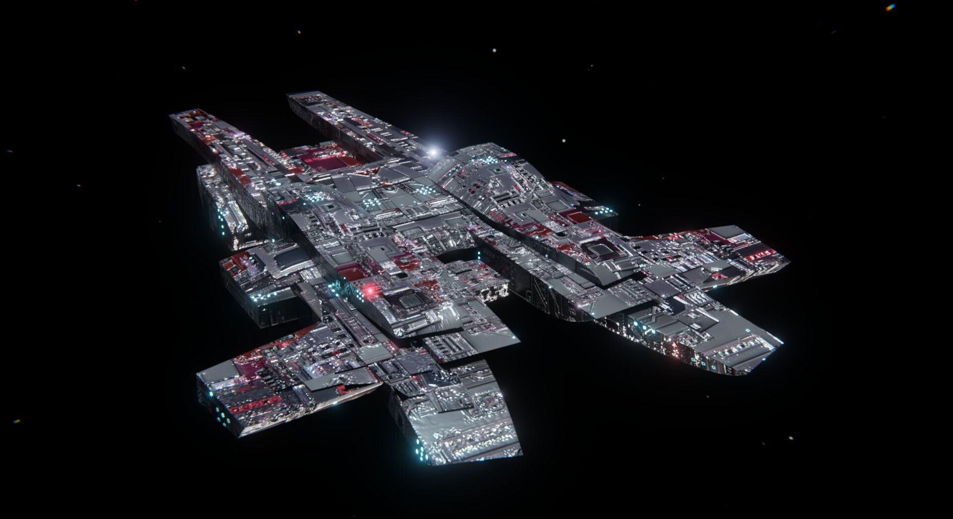 ArtStation - My first scifi cruiser class spaceship