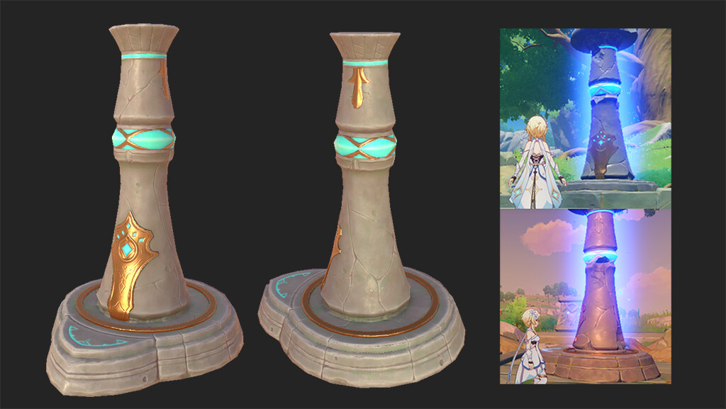 ArtStation - Genshin-Stone pillar