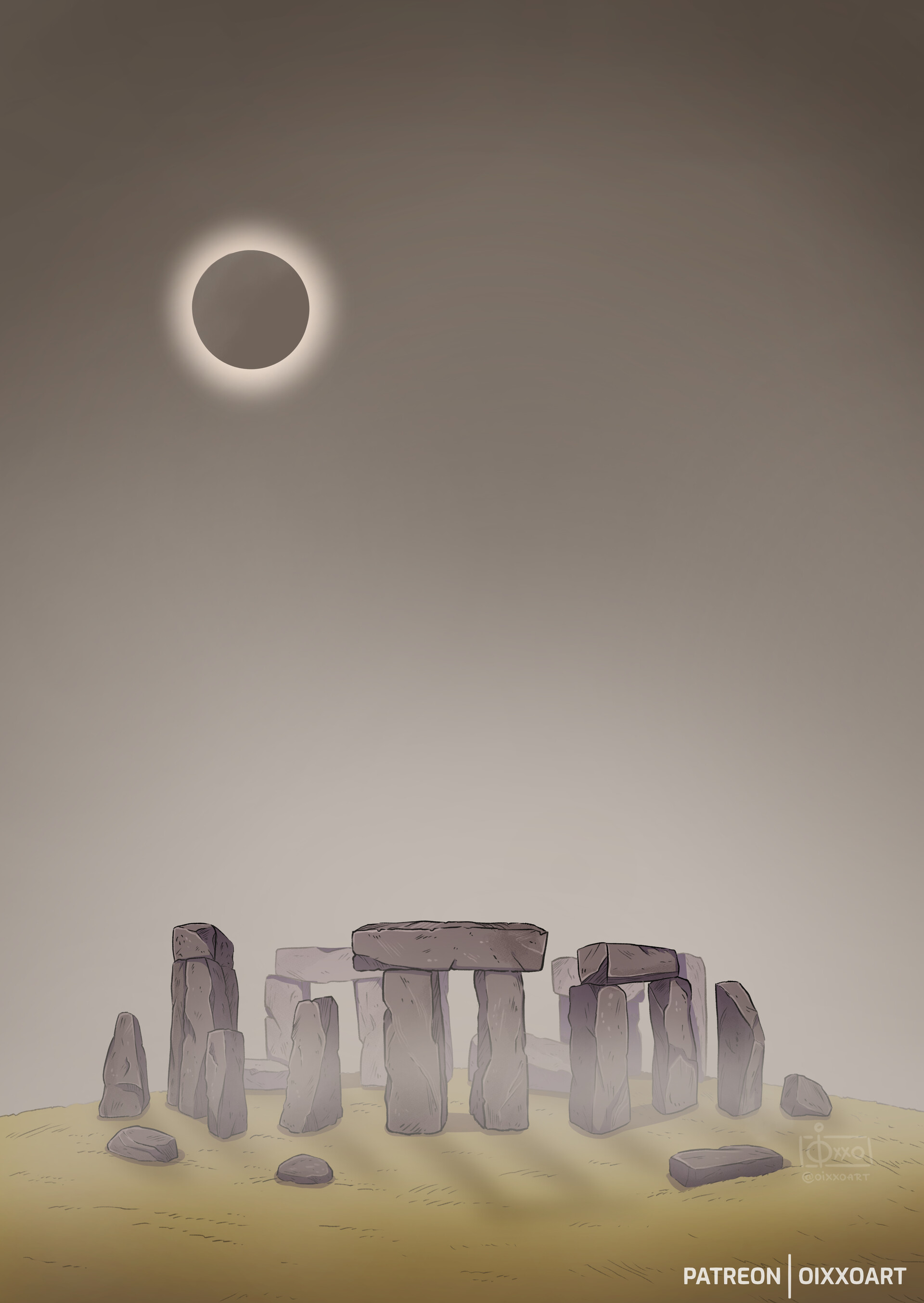 ArtStation - Misty Standing Stones