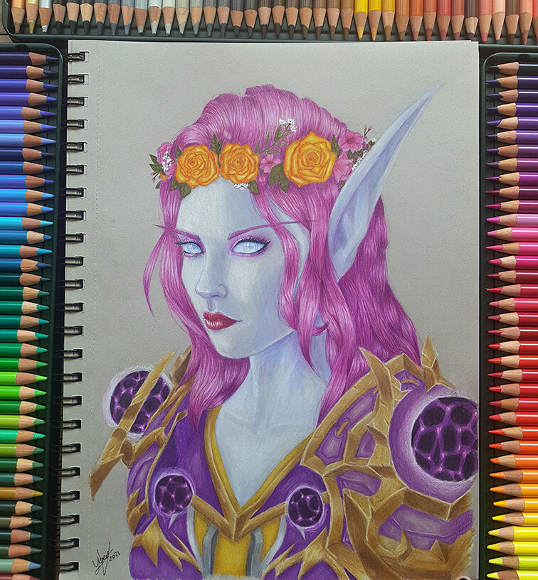 how to draw blood in colored pencil