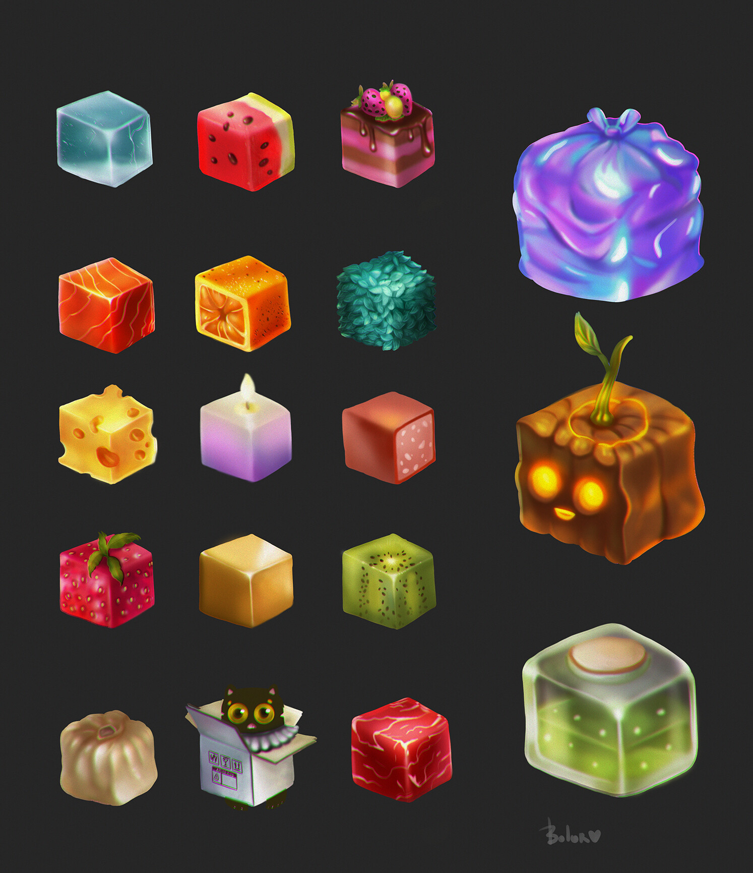 ArtStation - Cube studies