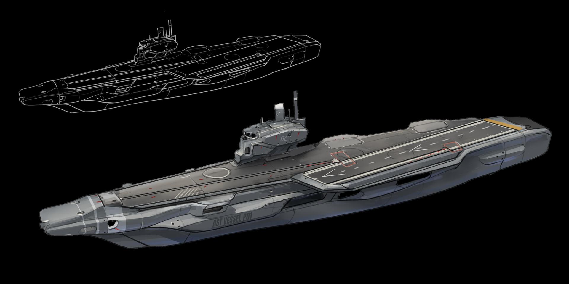 AST21 - a lazy ship sketch