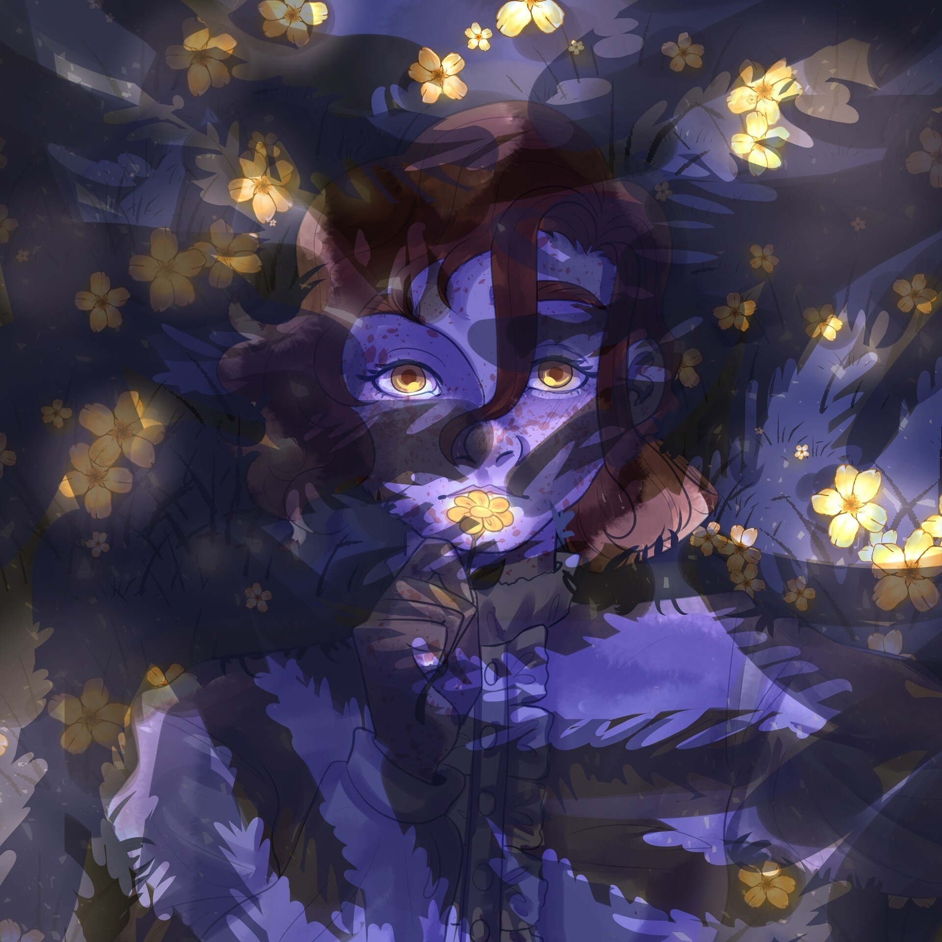 ArtStation - amber little flowers