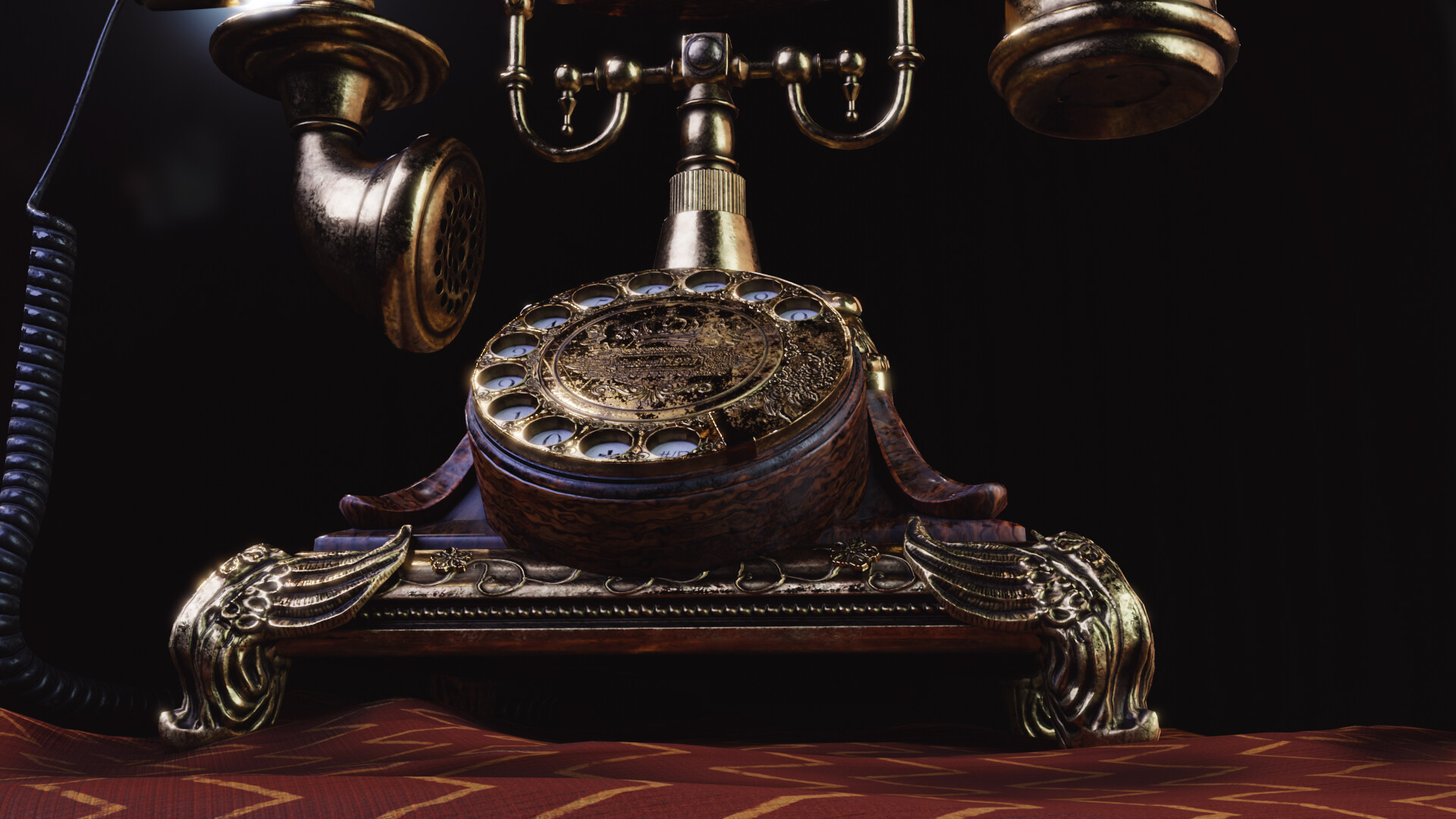 [PBR] 1921 Victorian Style Vintage Phone - 3D model by hastpakes ...