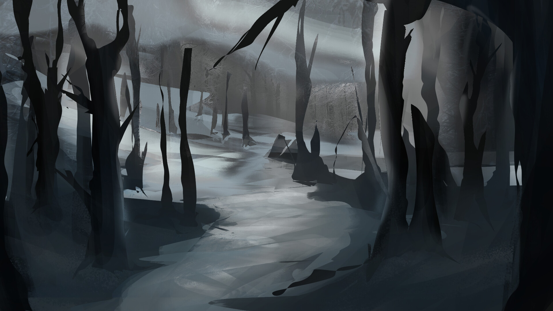 ArtStation - Snowy Forest Concept