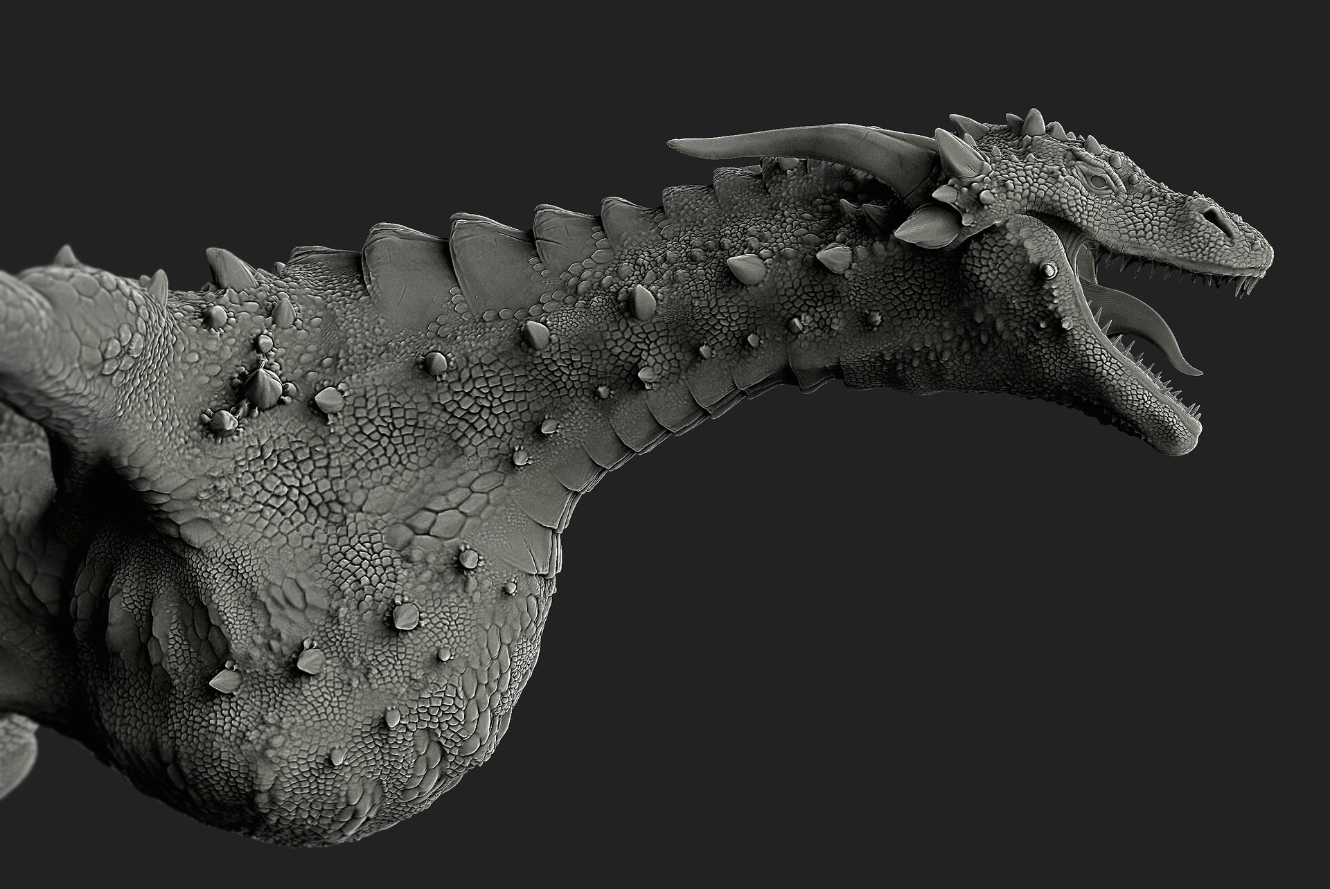 ArtStation - WIP Dragon Sculp