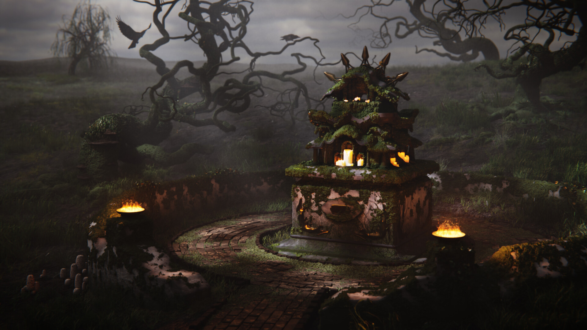 ArtStation - Graveyard altar
