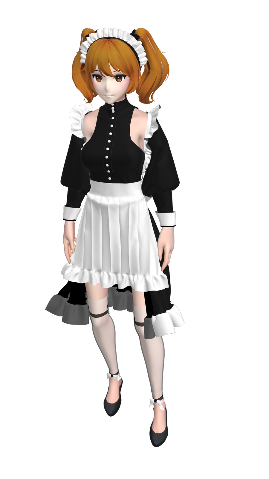 Wing fox - Anime Style Maid Outfit using Marvelous Designer 10