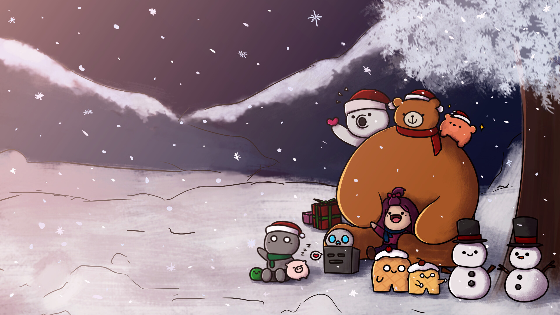 ArtStation - Winter Night with Me