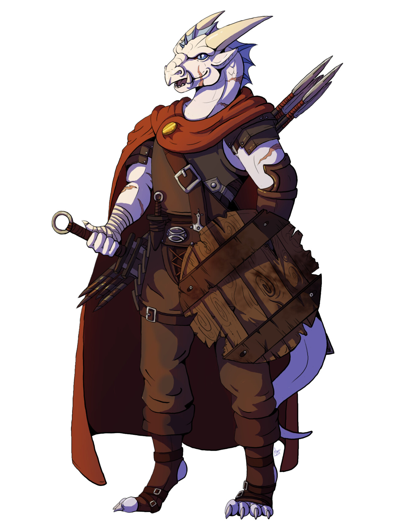 ArtStation - Character Illustration: Dragonborn Warrior (COMMISSION)