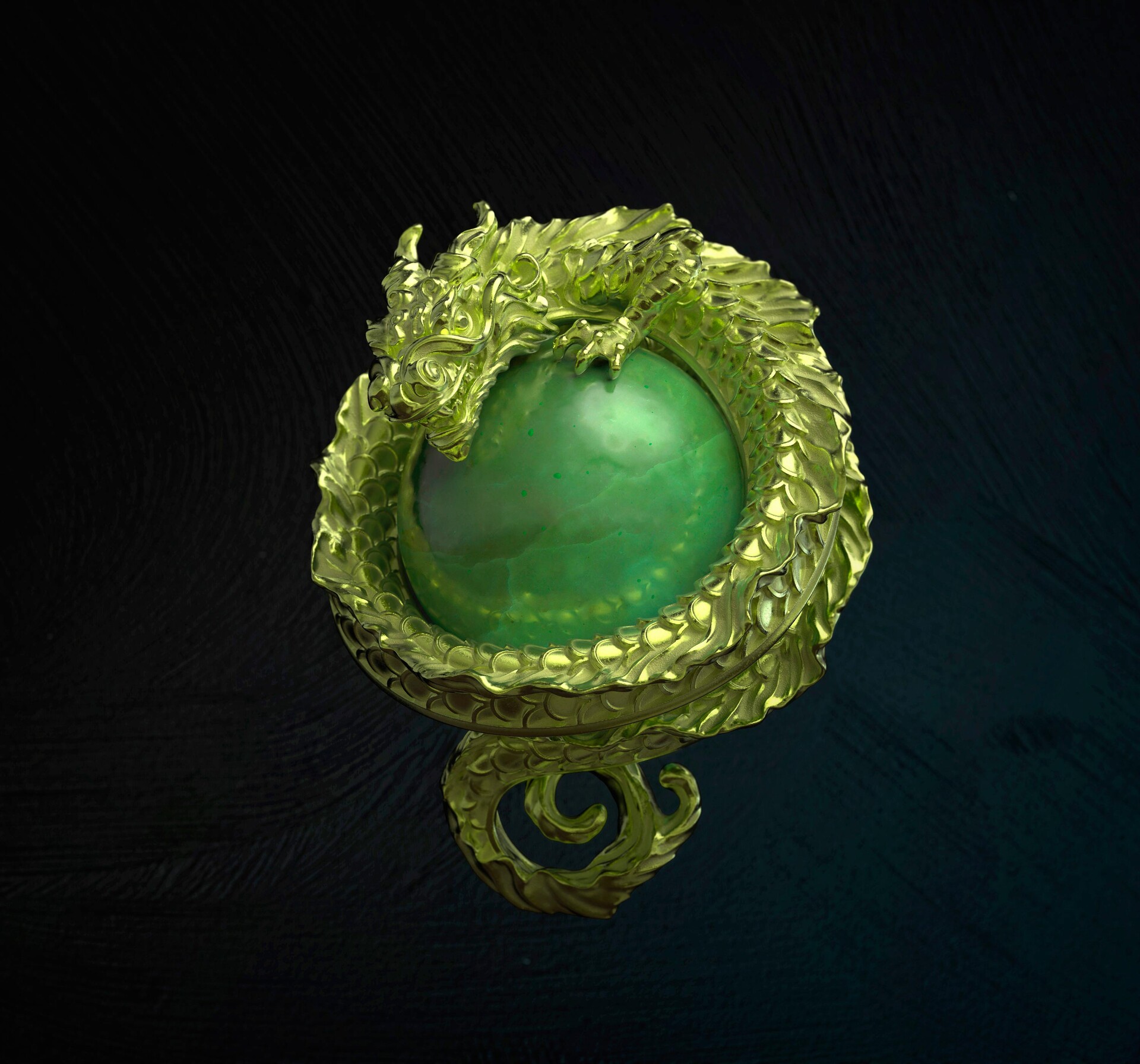 ArtStation - Dragon&Jade Pendant
