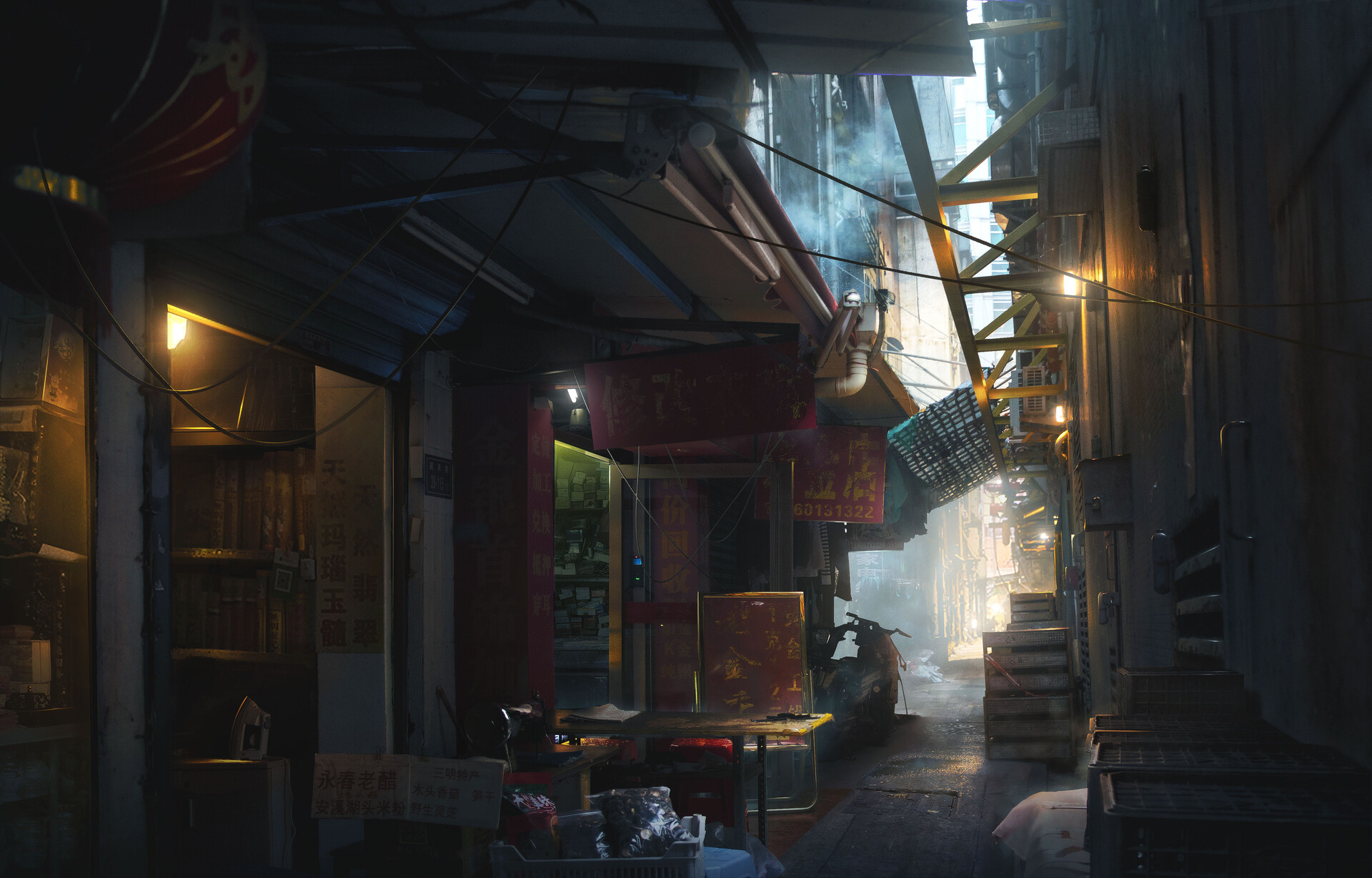 ArtStation - Alley practice