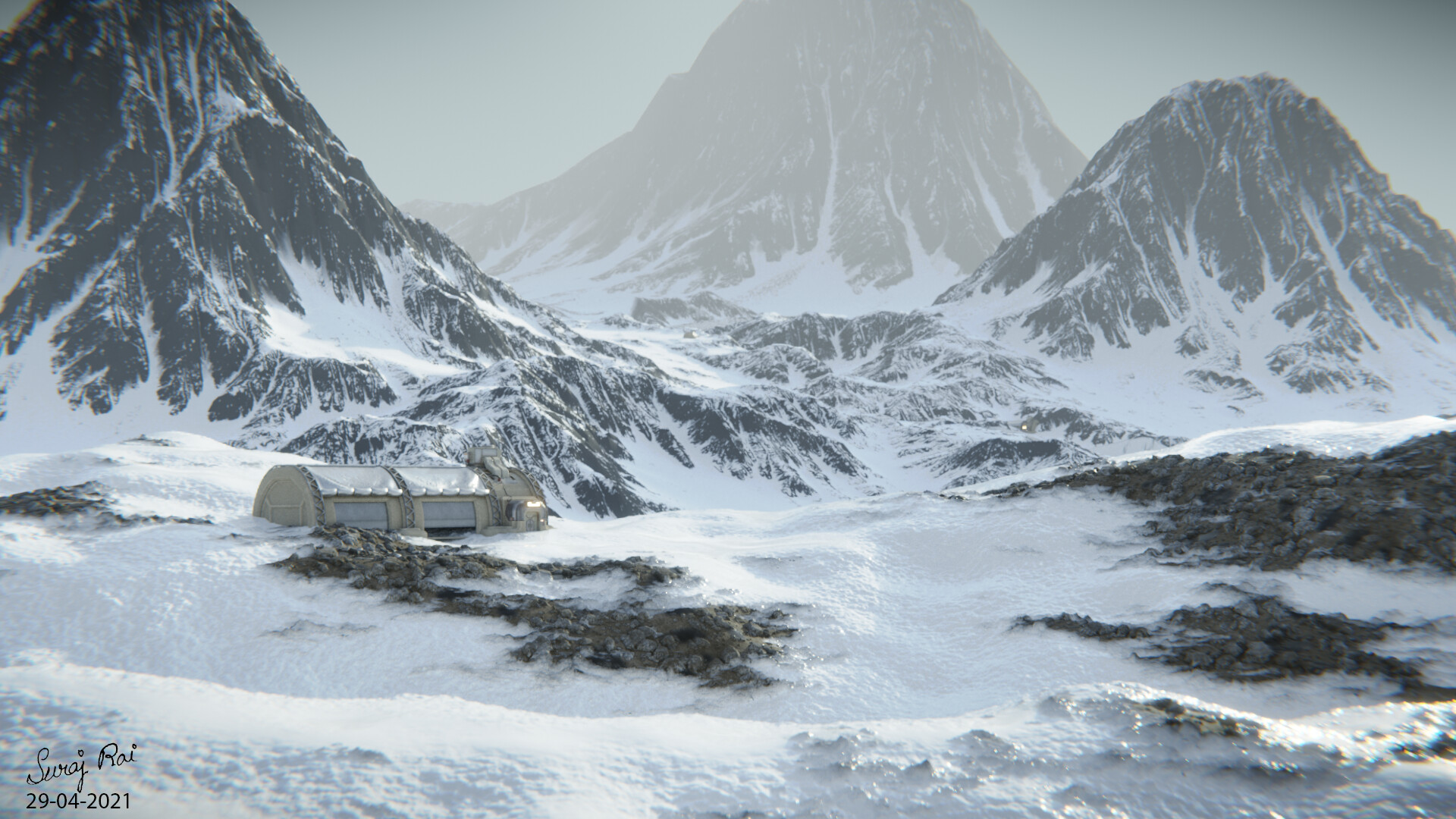 ArtStation - Snowy Mountain