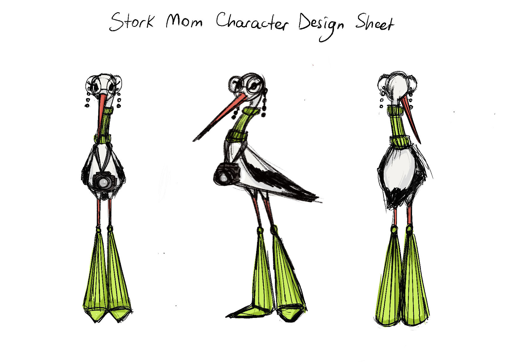 ArtStation - Stork Mom Character Design