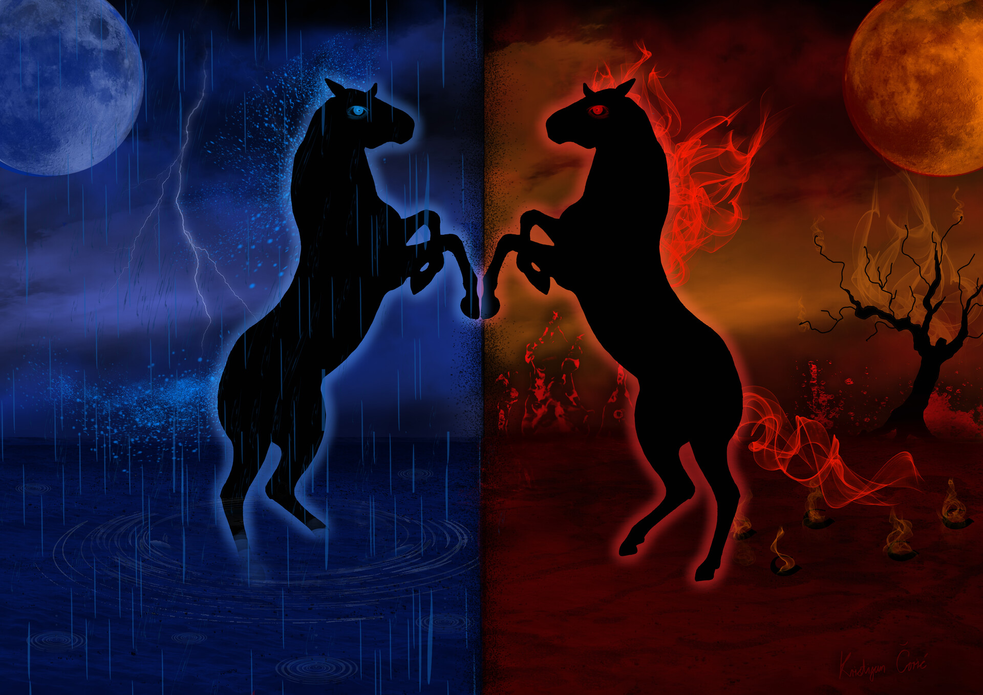 ArtStation - Storm and fire