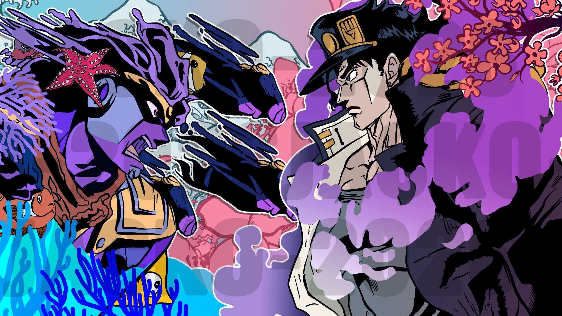 ArtStation - Jotaro & Star Platinum - Commission