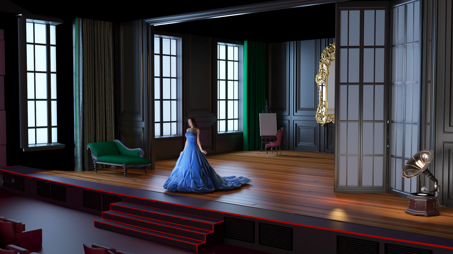 ArtStation - "LIVING WITH GHOSTS" Set Design