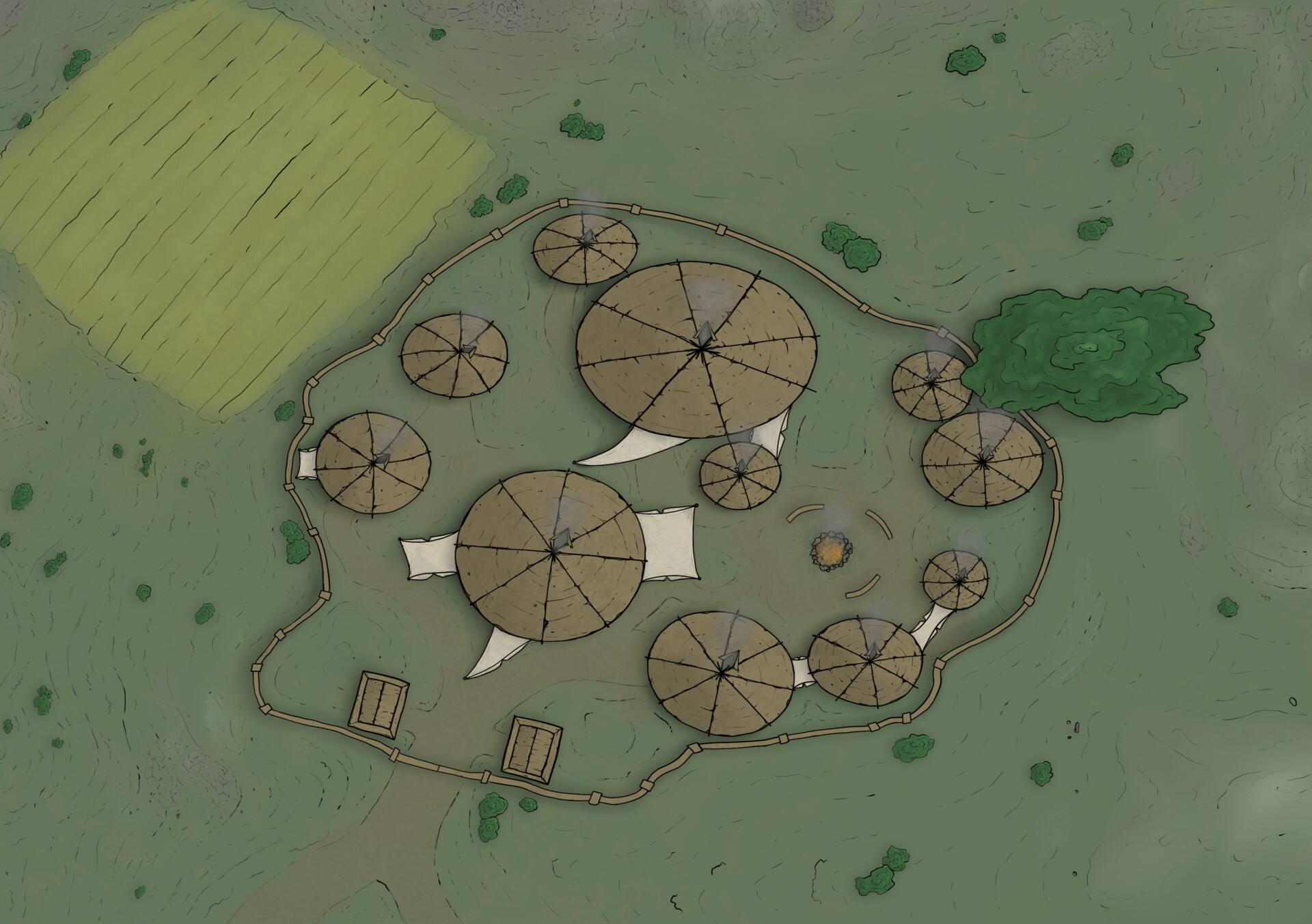 ArtStation - Village map