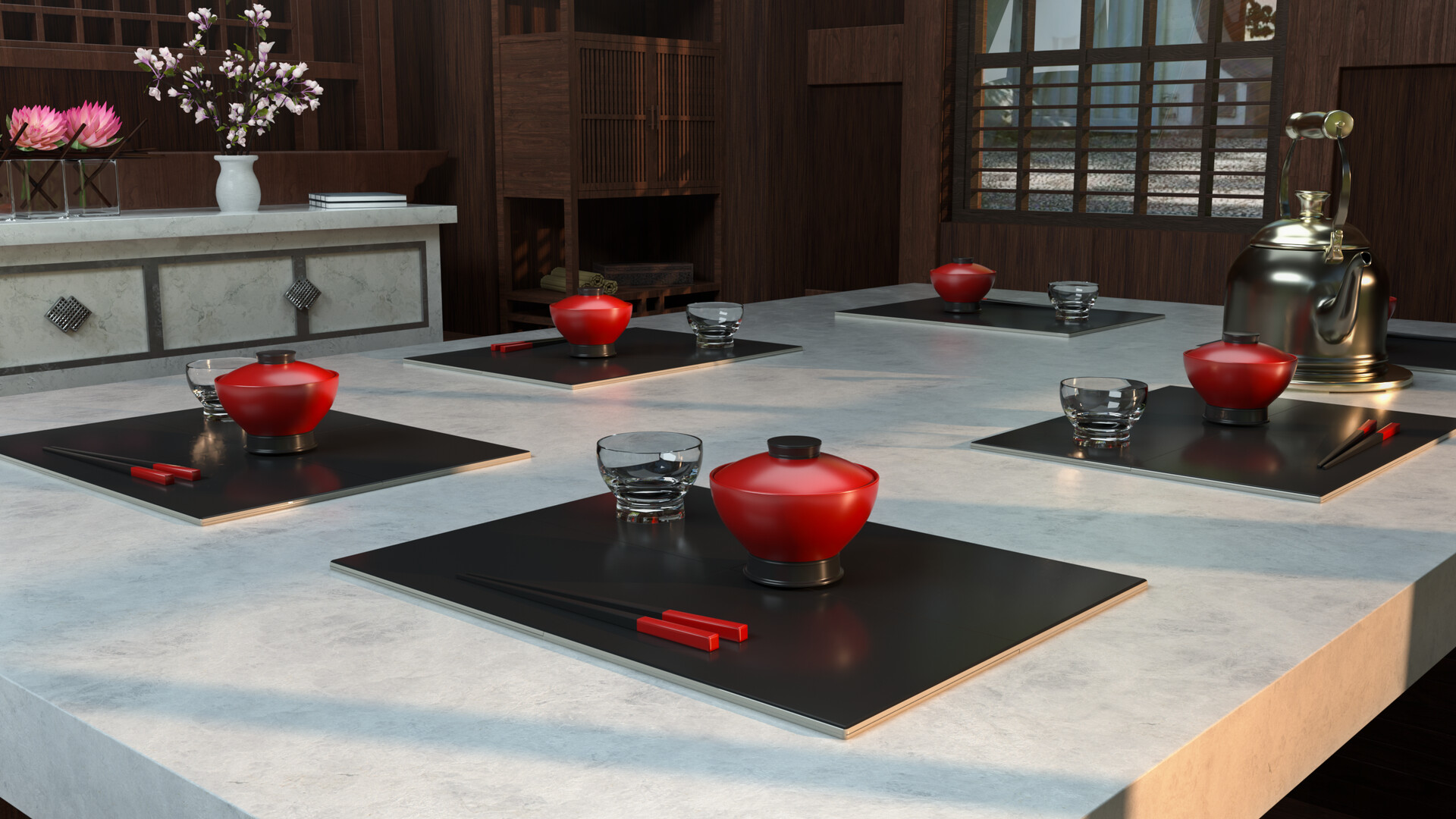 ArtStation - Interior Practice 1 - Chinese Tea Party