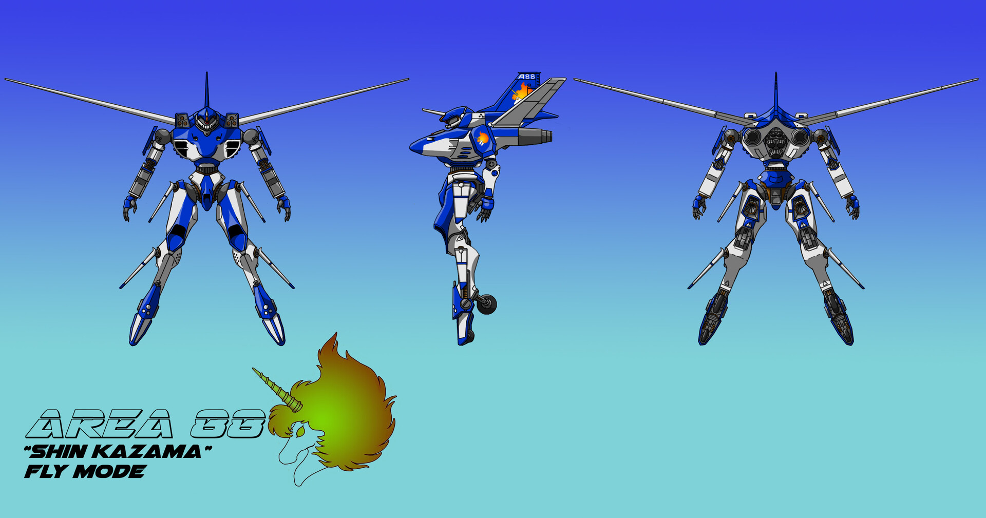 ArtStation - Area 88 "Shin Kazama" Mecha Fan Art