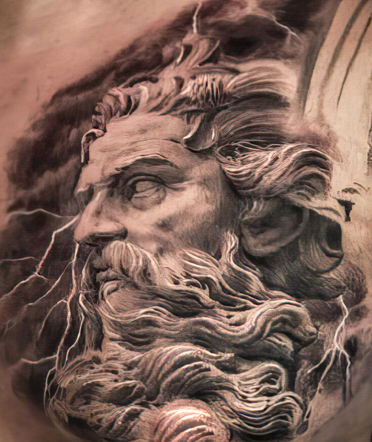 God In The Clouds Drawing