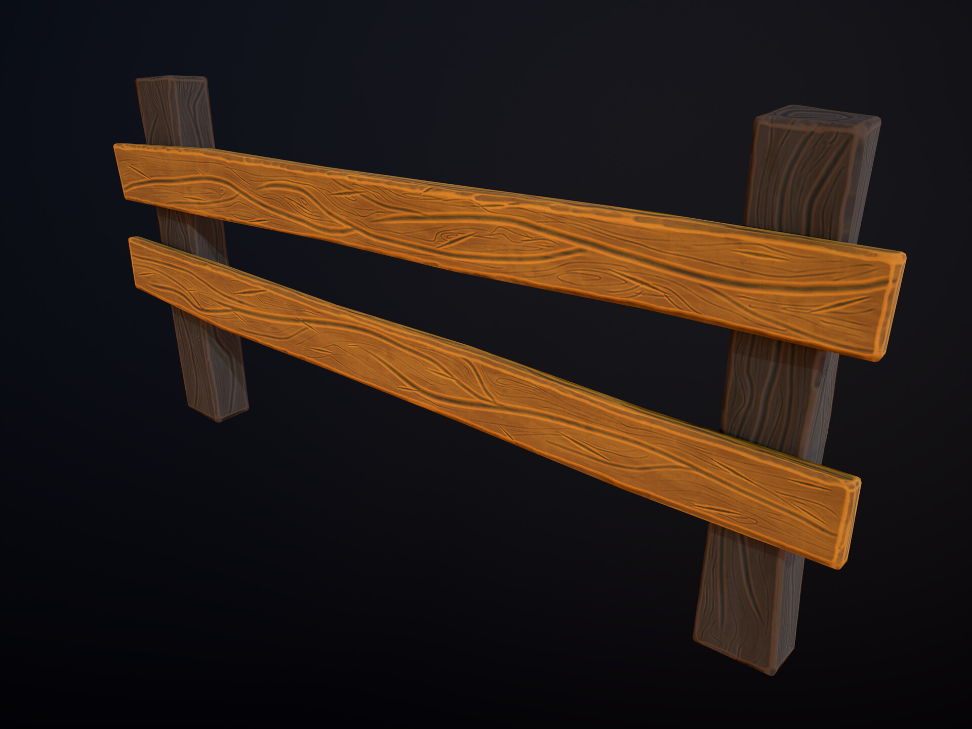ArtStation - Stylized Wooden Fence