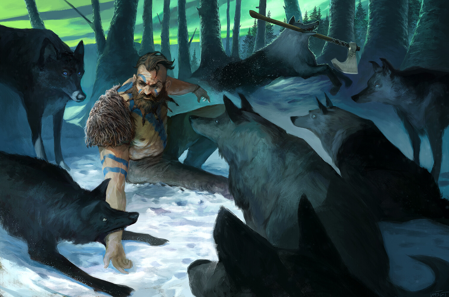 ArtStation - Wolf pack