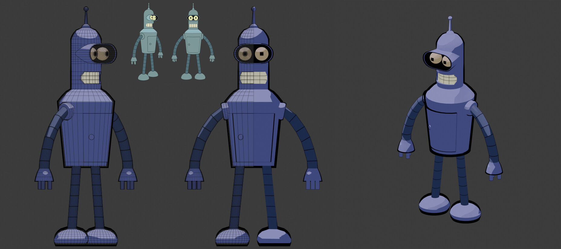 ArtStation - Bender in Blender -Futurama-