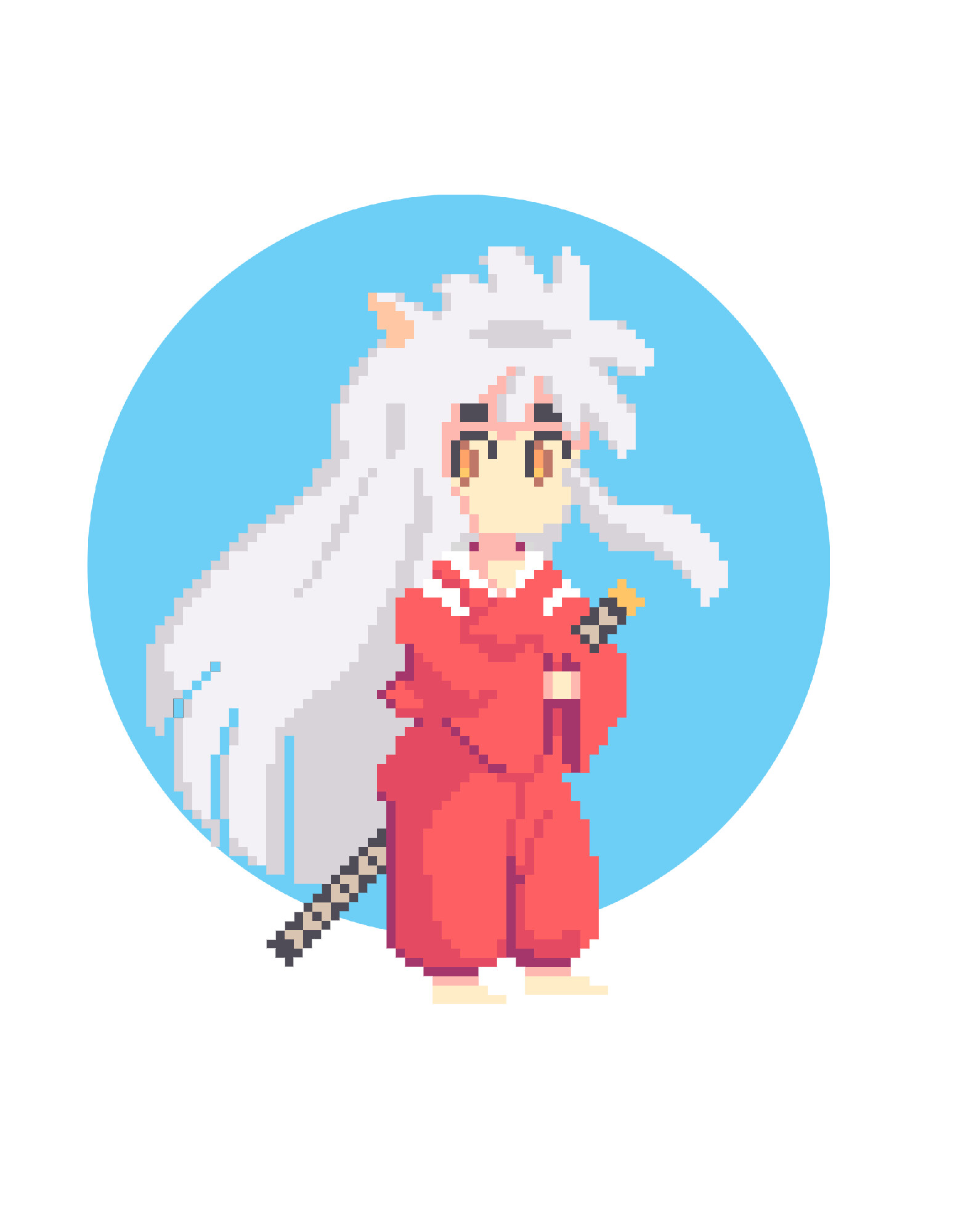 ArtStation - Pixel fan art Inu-yasha