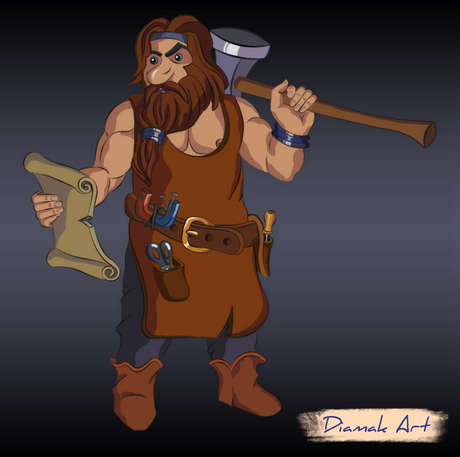 ArtStation - Stylized Dwarf for animation